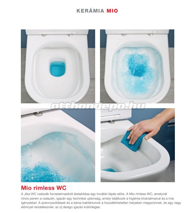Jika, Mio Fali Wc, perem nélküli (Rimless) H8207140000001 I.o. - Otthon ...